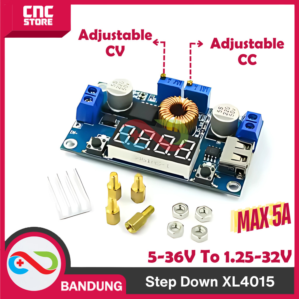 Jual MODUL STEP DOWN XL4015 VOLTMETER 5A CV CV VOLT METER ADJUSTABLE | Shopee Indonesia