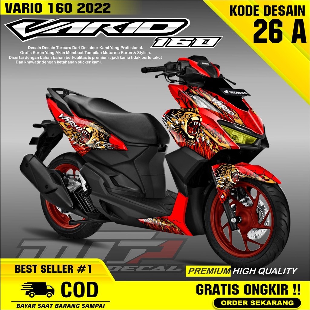 Jual Decal Sticker Vario 160 full body - Dekal Stiker Striping lis ...