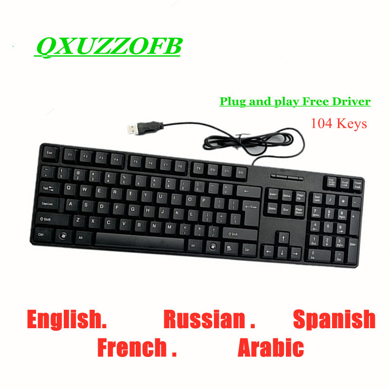 Jual Wired Keyboard For PC 104 Keys Full Size Computer Keyboard ...
