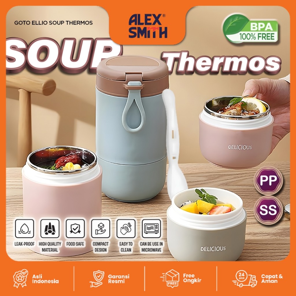 Jual Goto Ellio Termos Sup Tempat Bekal Makan Tahan Panas Anti Tumpah ...