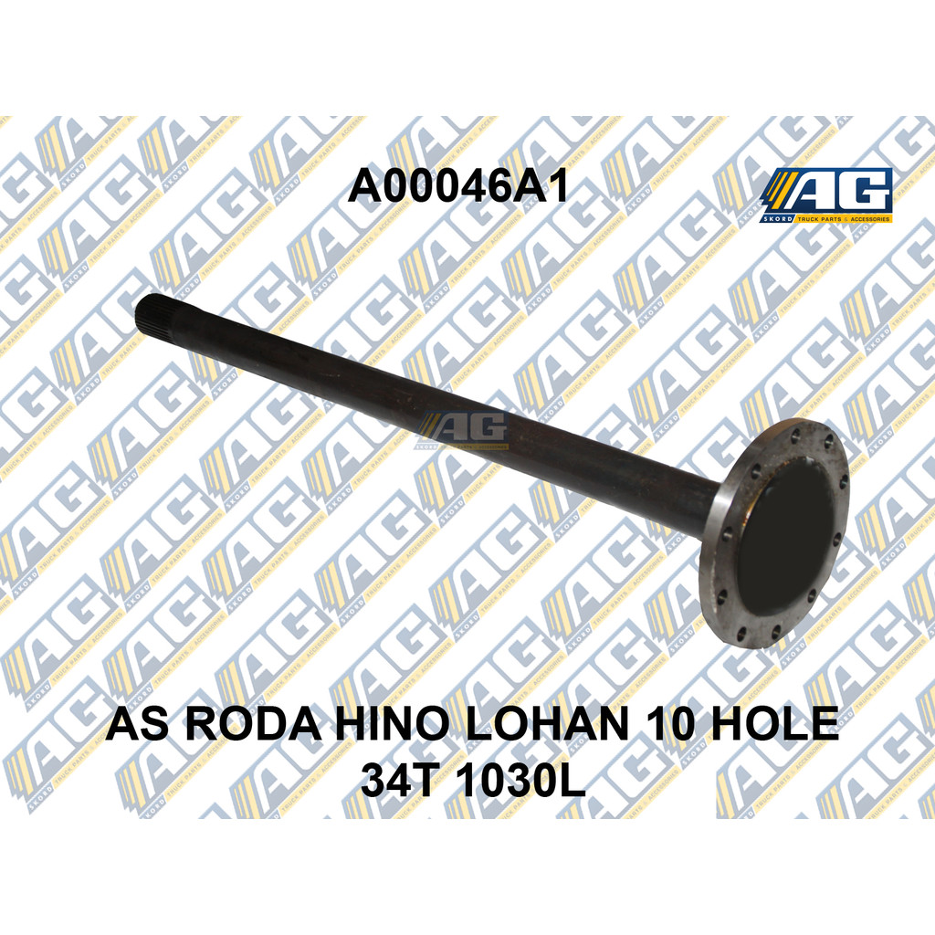 Jual AS RODA / AXLE SHAFT HINO LOHAN P:103 L:10 G:34 | Shopee Indonesia