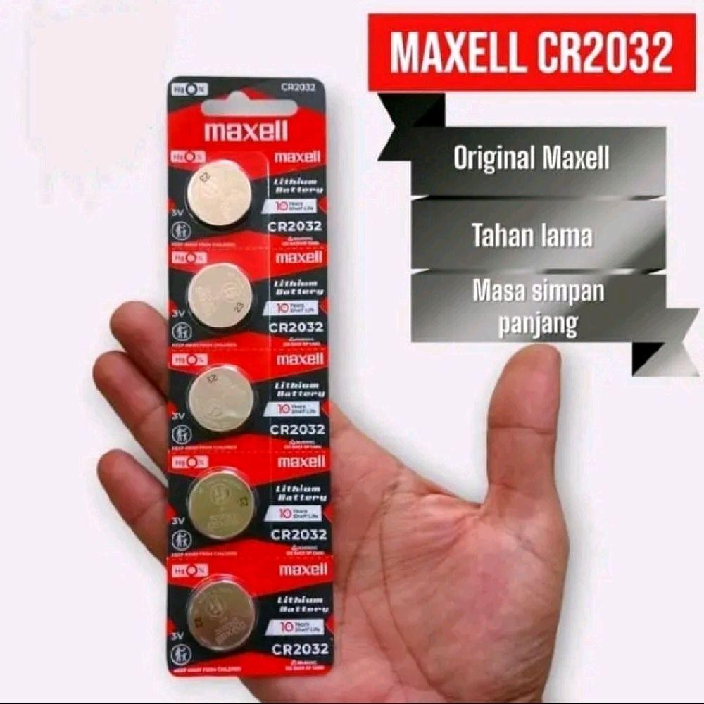 Jual Battery Lithium Cell Maxell CR2032 Original Harga 1 Pcs Batrai ...