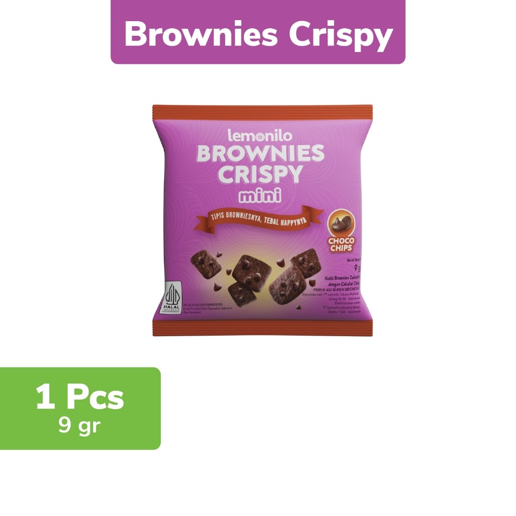 Jual 60 pcs Lemonilo Brownies Crispy Chocochips 9g | Shopee Indonesia