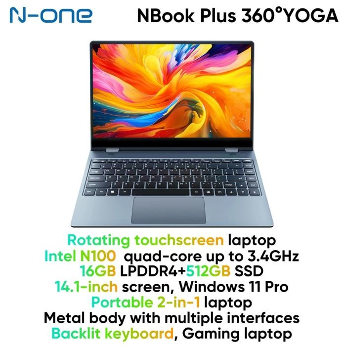 Jual N-one NBook Plus 14.1" Intel N100 Windows 11Pro Laptop 16GB+512GB ...