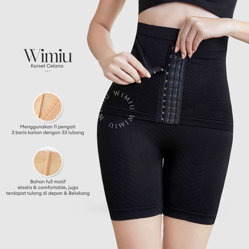 Jual WIMIU Korset Celana 11 Kait Pelangsing Pengecil Perut Buncit High ...