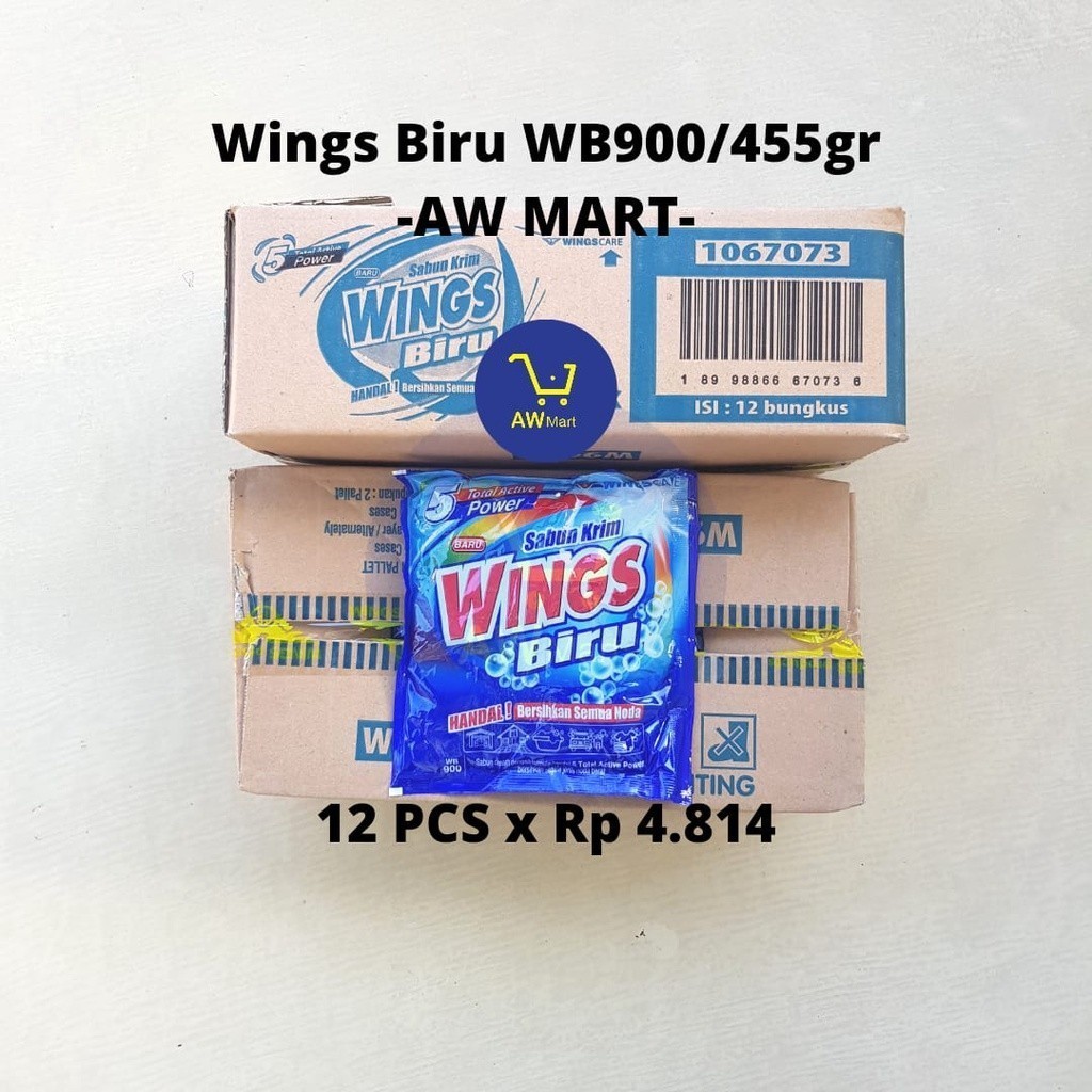 Jual [PER DUS/12 PCS] WB900 Sabun Colek Wings Biru WB500 (DARI PABRIK ...