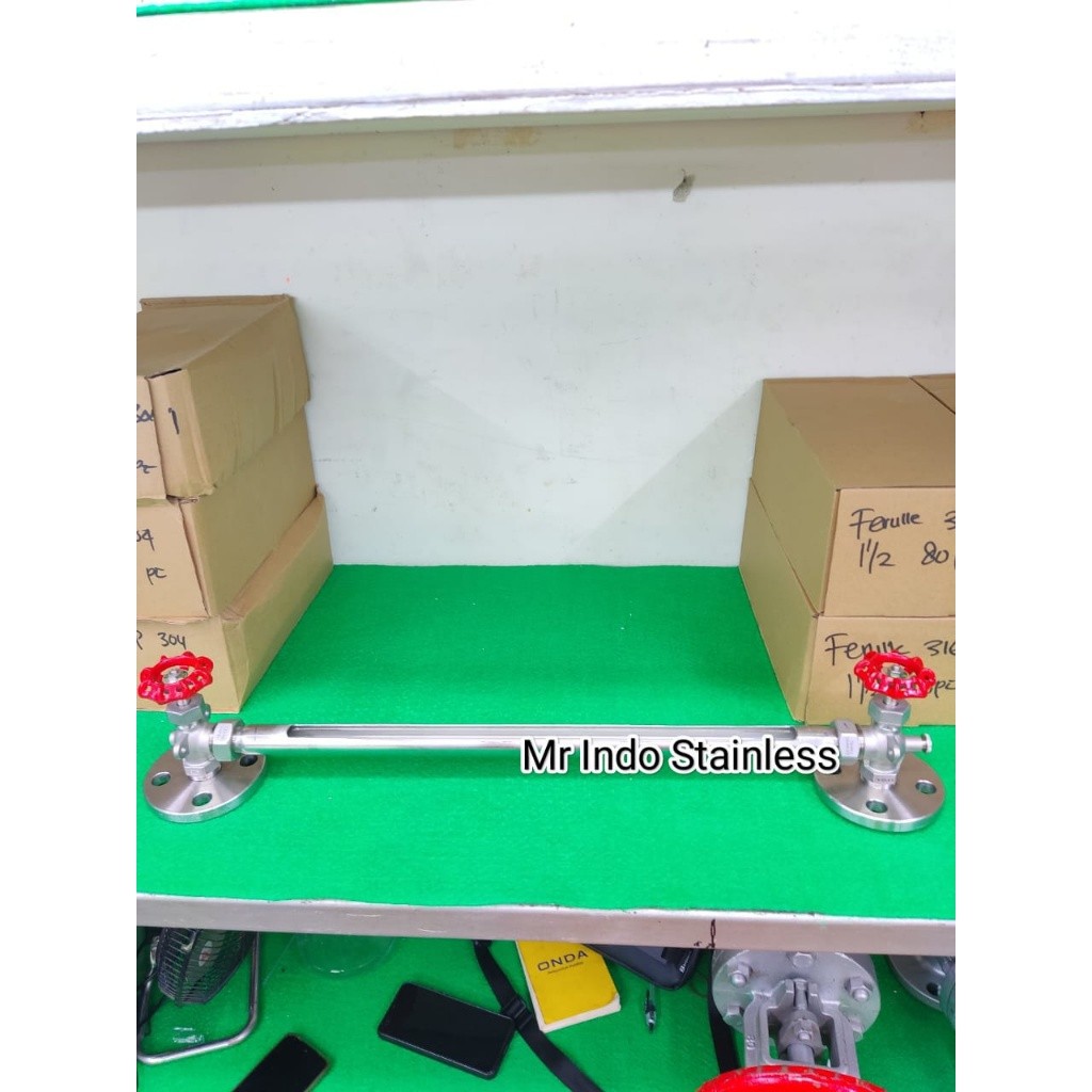 Jual Level Gauge - Water Gauge Stainless SS316 Flange JIS 10K 3/4" Inch ...