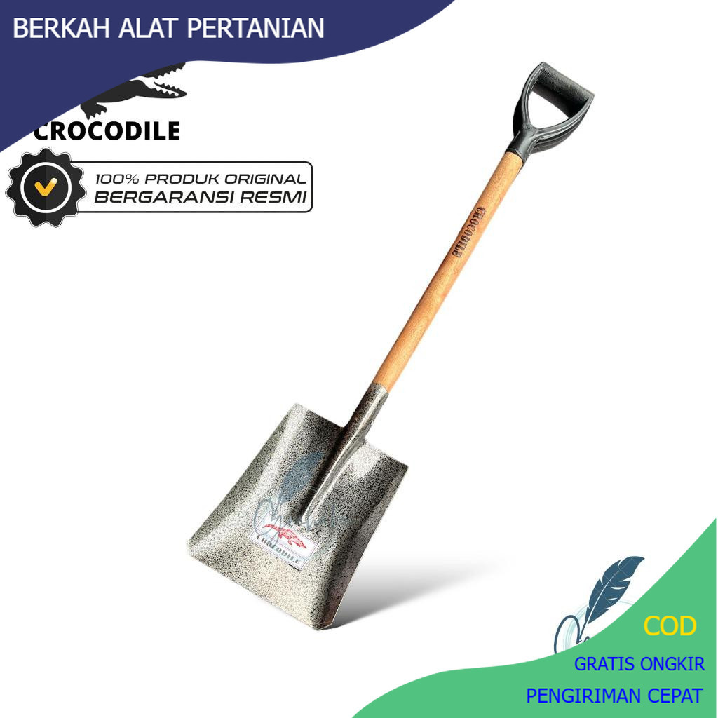 Jual Sekop Pasir Baja Asli Gagang Kayu - Sekop Proyek Cap Buaya ...