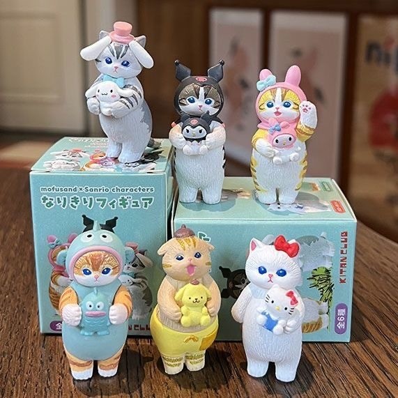 Jual Figure Mini Cat Kucing MOFUSAND Kotak Buta Gourmet Series Seafood ...