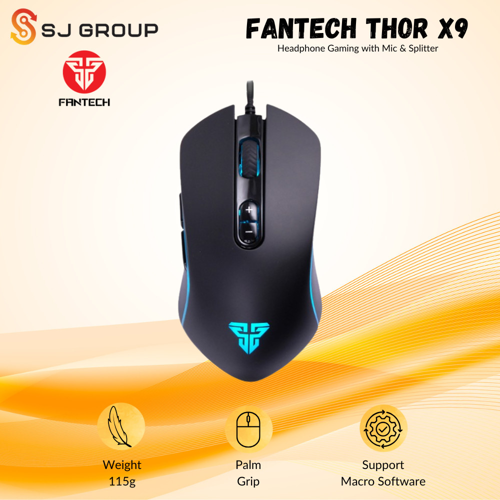Jual Fantech THOR X9 Wired Mouse Gaming Kabel Support Macro Software ...