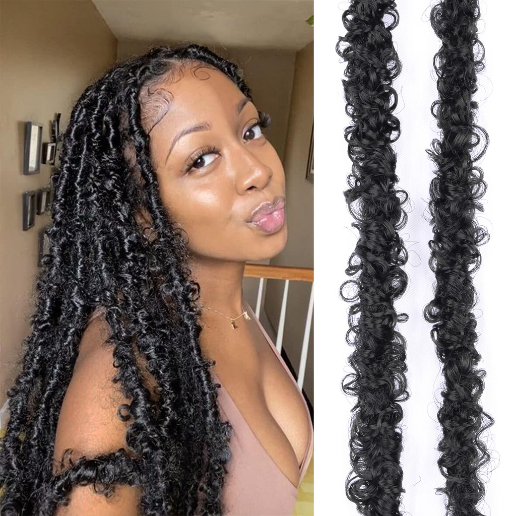 Jual Wholesale Synthetic Butterfly Fausse Locks Crochet Braids Hair ...