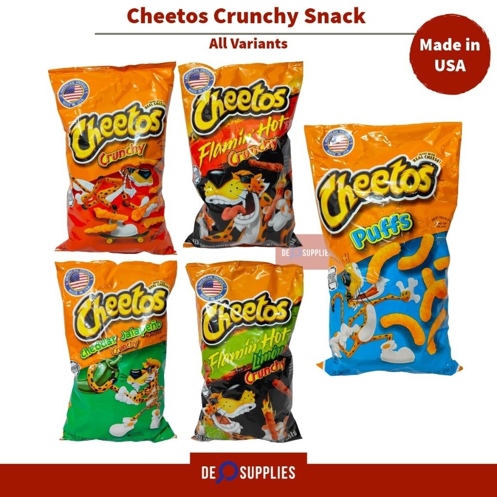 Jual Cheetos Crunchy Cheddar Jalapeno Flamin Hot Limon Puffs America ...