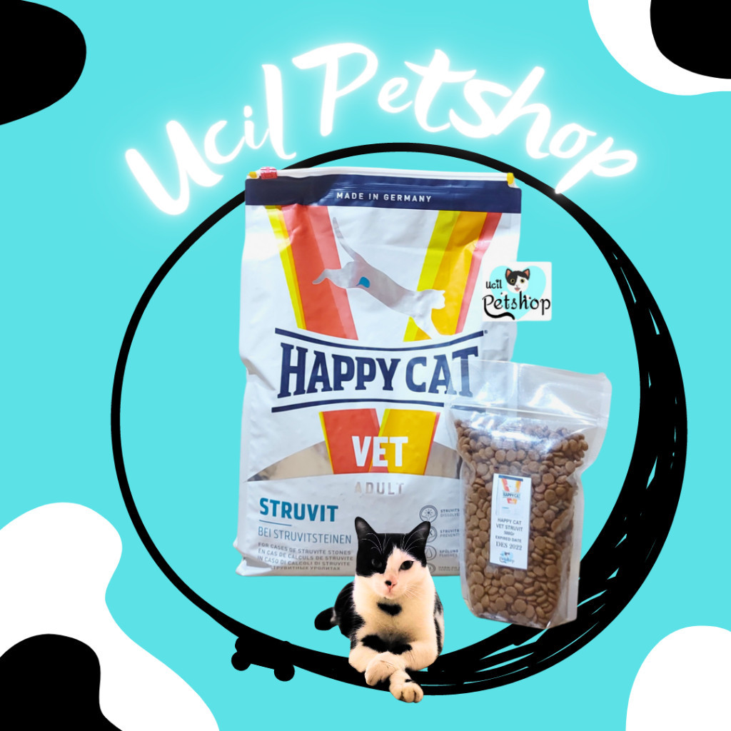 Jual Happy Cat Vet Struvit (Urinary S/O) Dry Food Adult Cat Repack 1 ...
