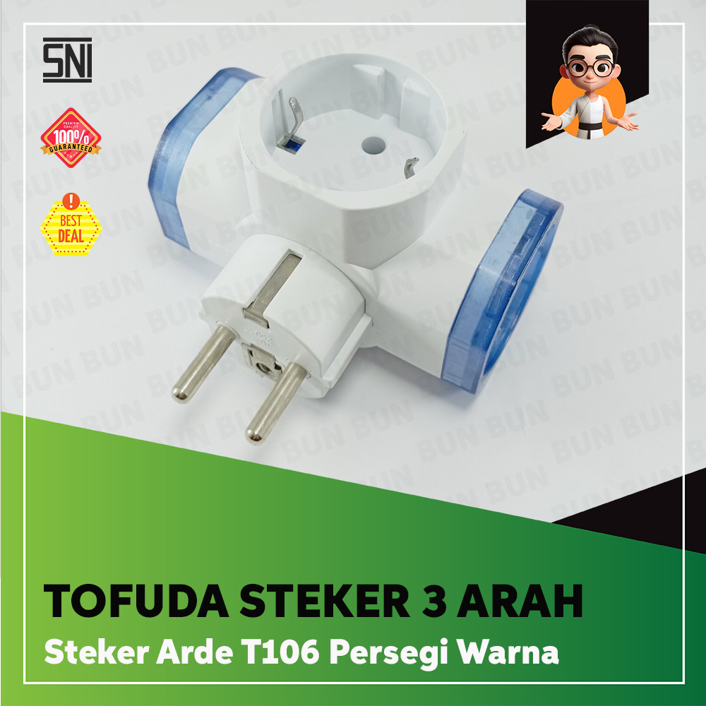 Jual STEKER T ARDE TOFUDA SNI T106 tanpa SAKLAR/ COLOKAN / STEKER T ...