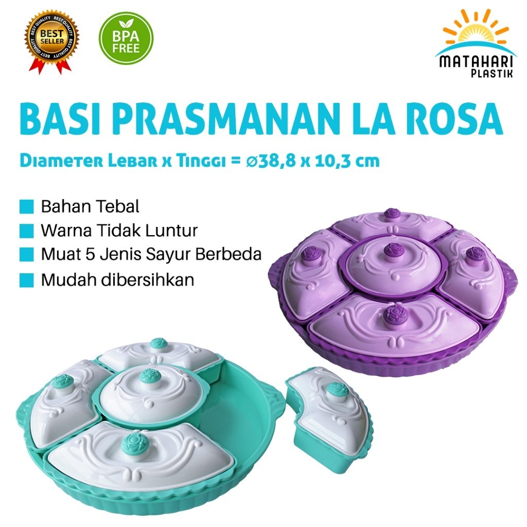Jual KM25U Basi Prasmanan Bulat La Rosa/Prasmanan Plastik/Basi ...