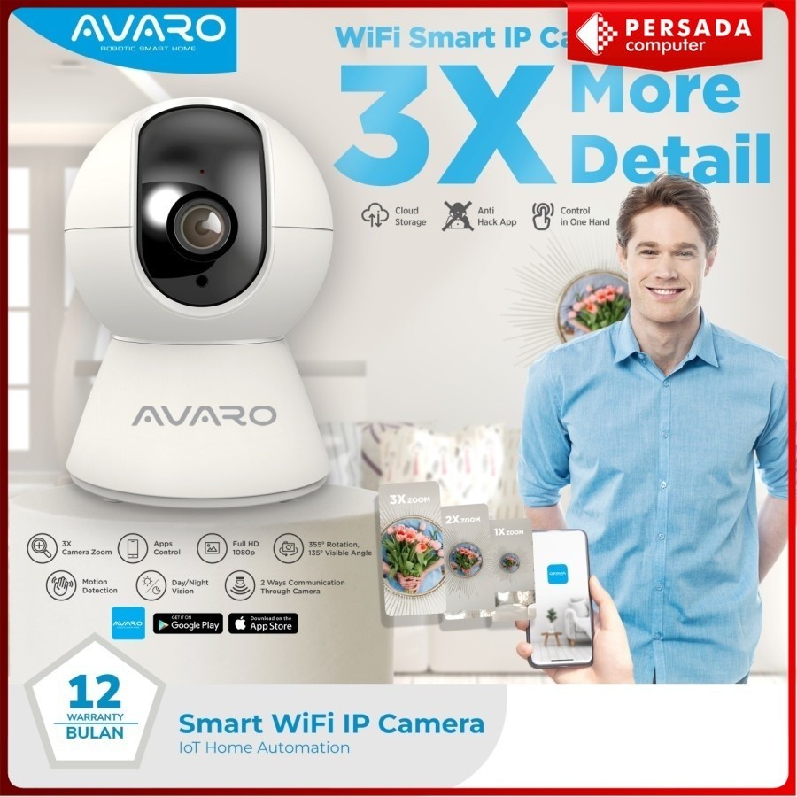 Jual EXCLUSIVE AVARO Smart CCTV WIFI IP Camera CCTV indoor 2MP PTZ | Shopee Indonesia