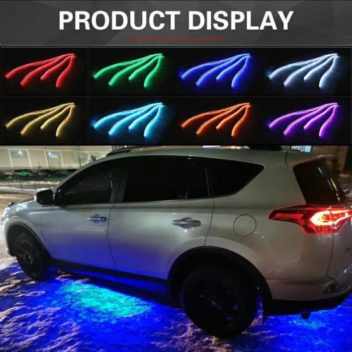 Jual 4 PCS Lampu LED Strip bawah mobil Panjang LED 90 cm dan 120 cm ...
