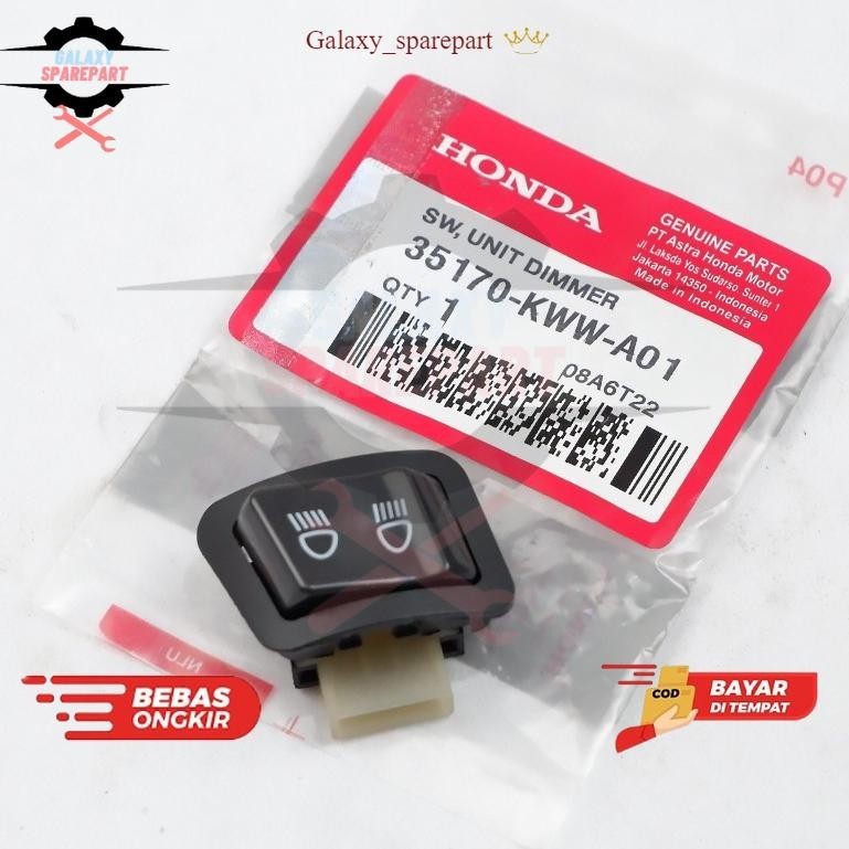 Jual Tombol Lampu DIM KWW Honda Beat FI / Vario 125 FI / Vario 110 FI ...
