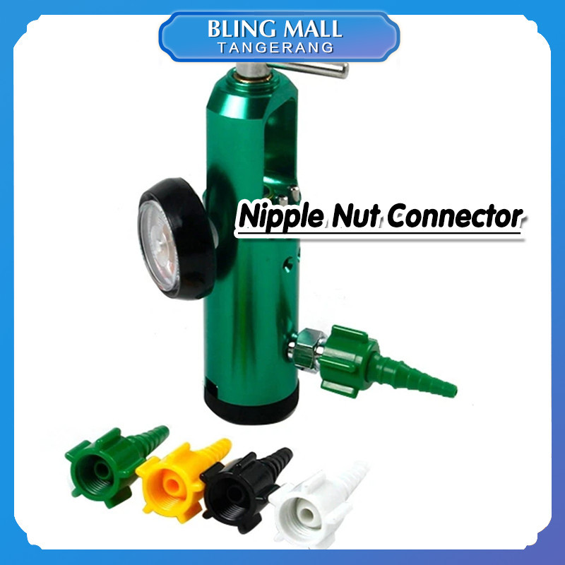 Jual Oxygen Nipple Nut Connector Flowmeter / Nipple Nut Connector ...