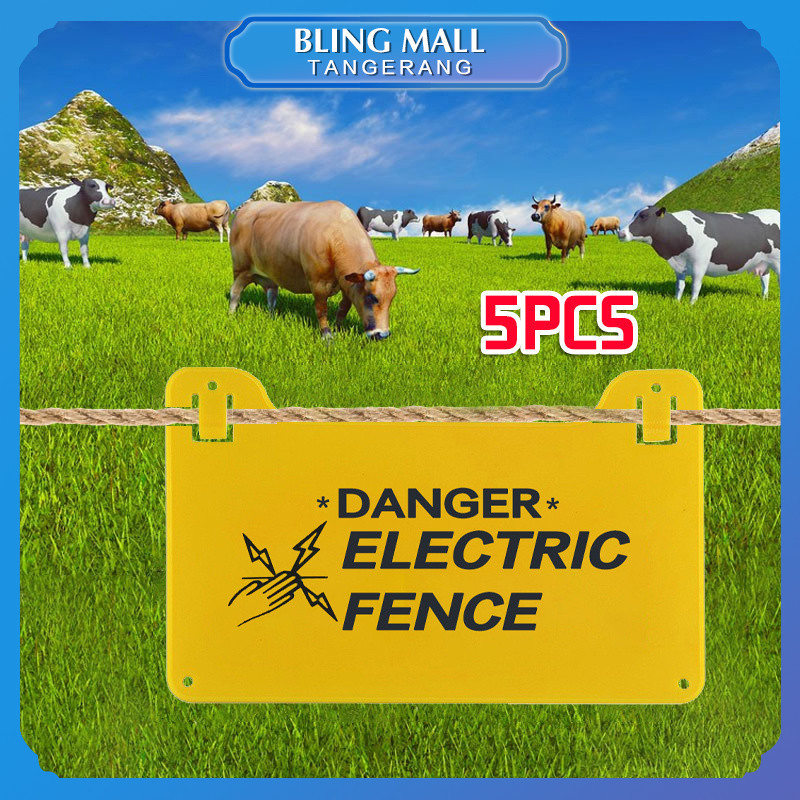 Jual 5PCS Listrik Warning Sign Board PVC Papan Peringatan Tegangan ...