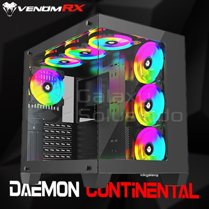 Jual VenomRX DAEMON CONTINENTAL S7 Tempered Glass ATX Gaming Case ...