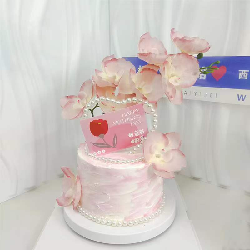 Jual BUNGA ANGGREK ORCHID ARTIFICIAL cake topper estetik aestetic ulang ...