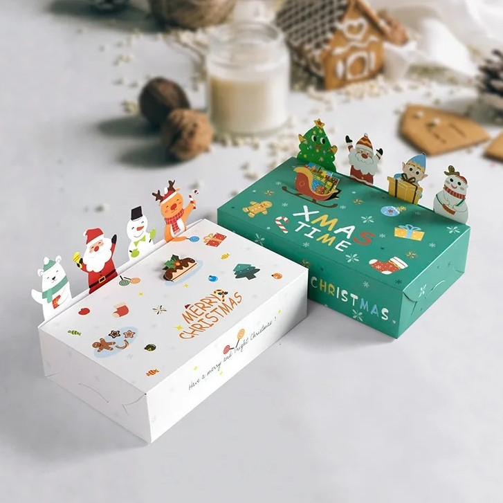 Jual BOX PACKAGING COOKIES NATAL box kue christmas cake hampers natal ...