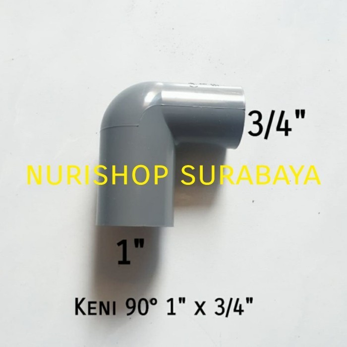 Jual Reducer knee 1 x 3/4 inch / Verlop Elbow/ Verloop knee/ keni/ knie ...
