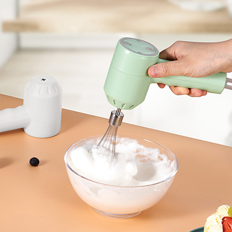 Jual Portable Electric Food Mixer Wireless Hand Blender 3 Gear Speeds ...