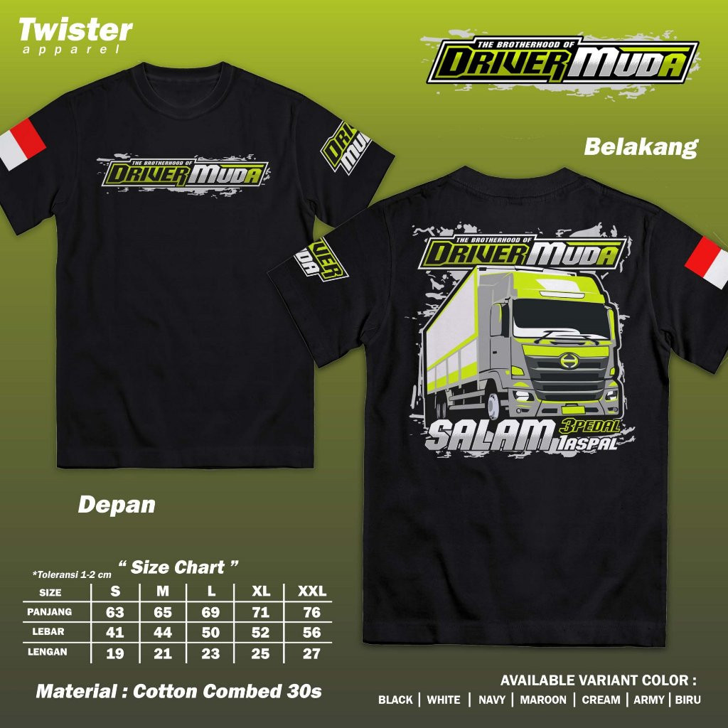 Jual Kaos Driver Muda Salam 3 Pedal 1 Aspal - Baju Distro Racing Kata ...