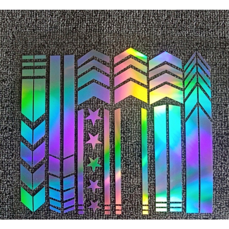 Jual Motorcycle Reflective decals sports Wheel car Waterproof sticker ...