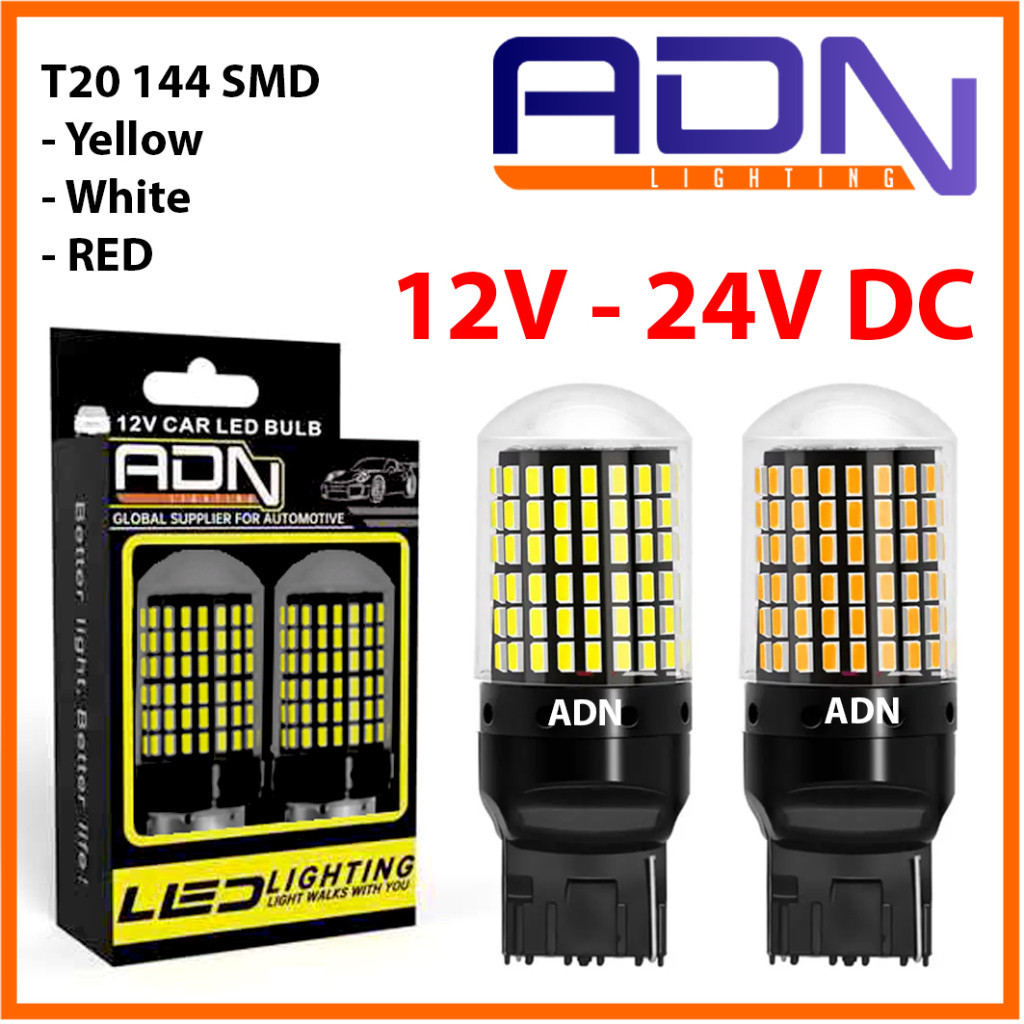 Jual Lampu LED T20 144 smd 3014 Sein Rem Senja No Hyper Flash NO EROR 7440 7443 | Shopee Indonesia