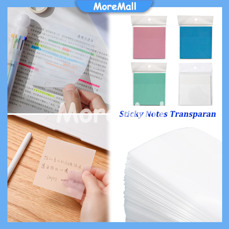 Jual Kertas Memo Tempel/Transparent Sticky Notes | Shopee Indonesia