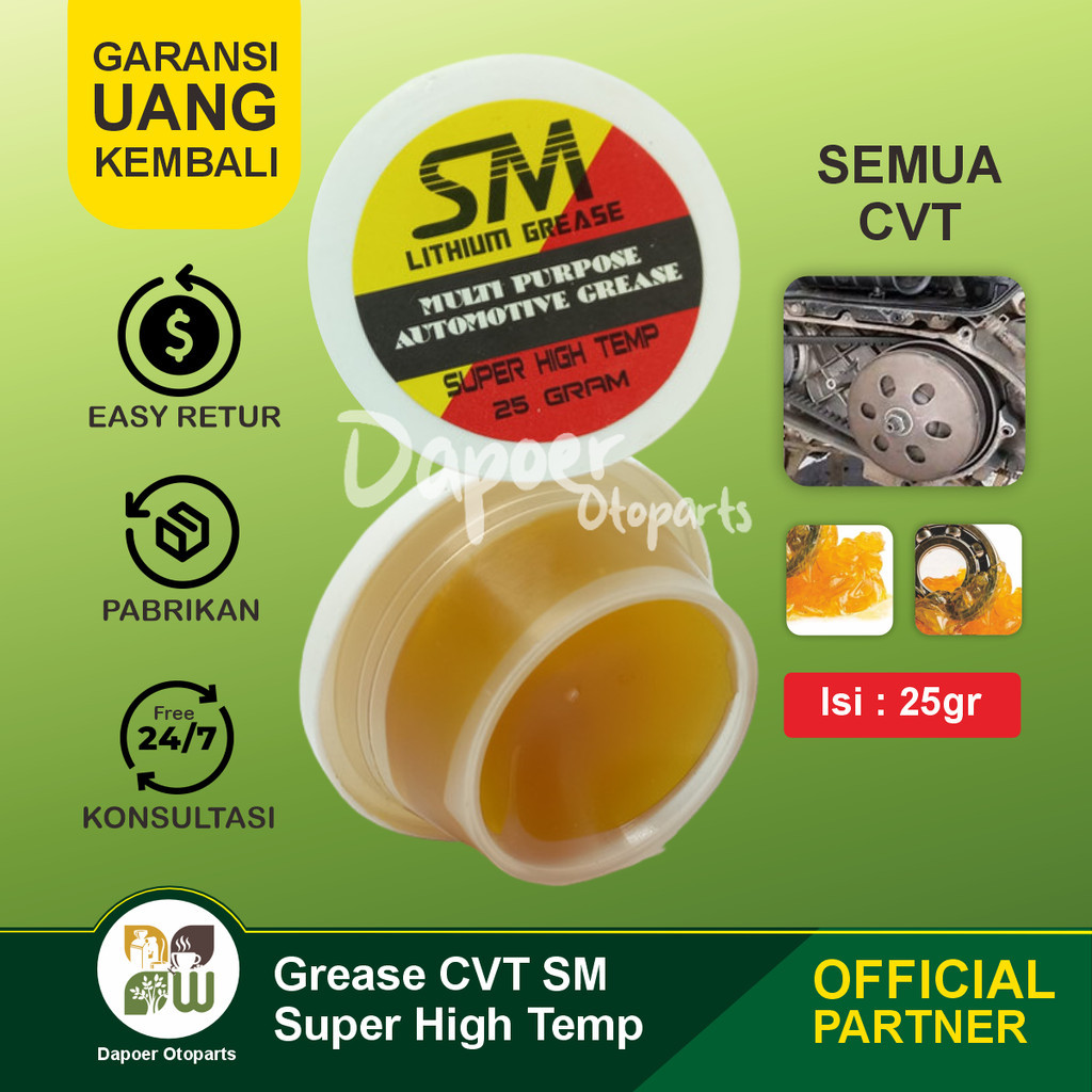 Jual Grease CVT SM Stempet Pelumas Gemuk Motor Matic 25 gram | Shopee ...