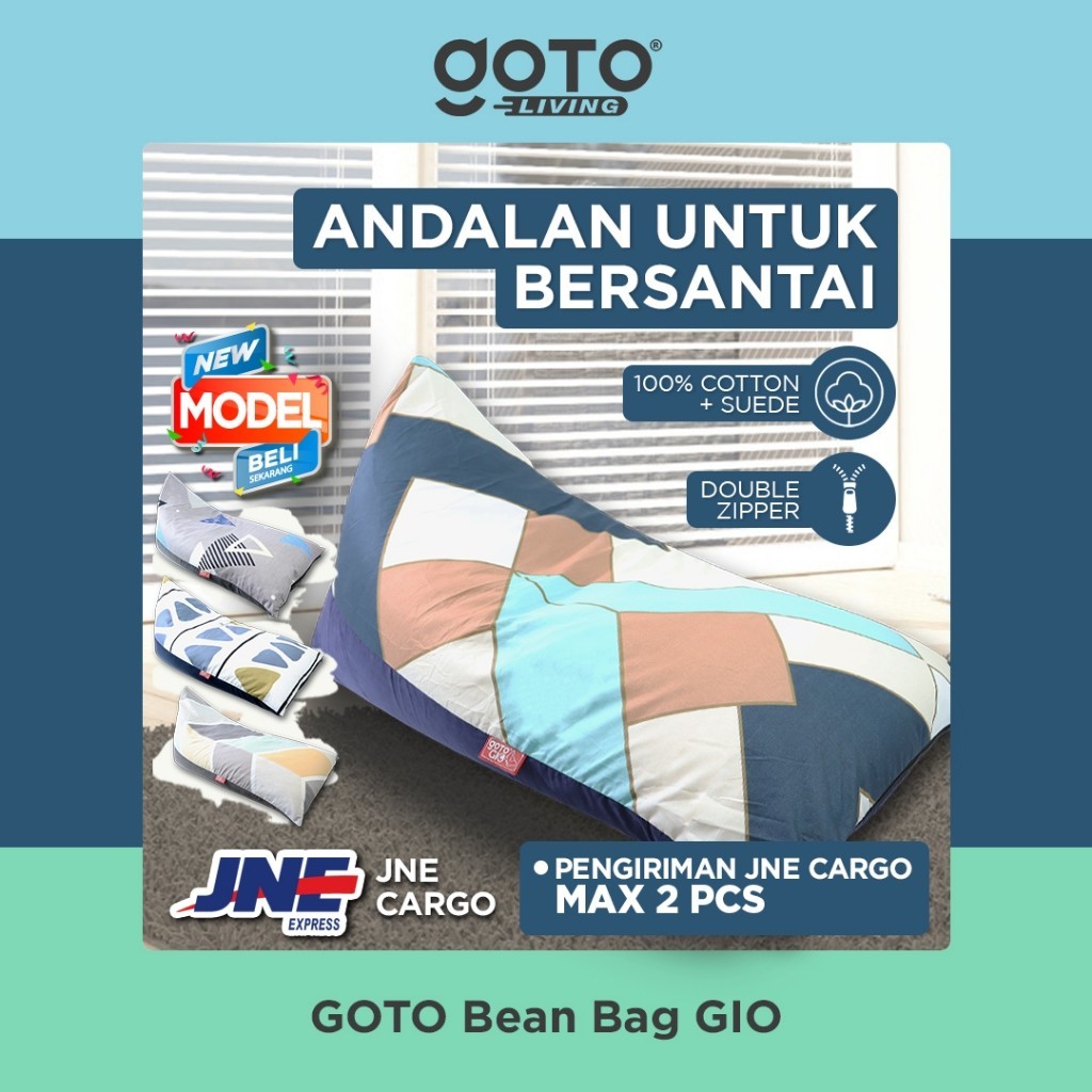 Jual EY66 Goto Gio Bean Bag Triangle Sofa Kursi Beanbag Tempat Duduk ...