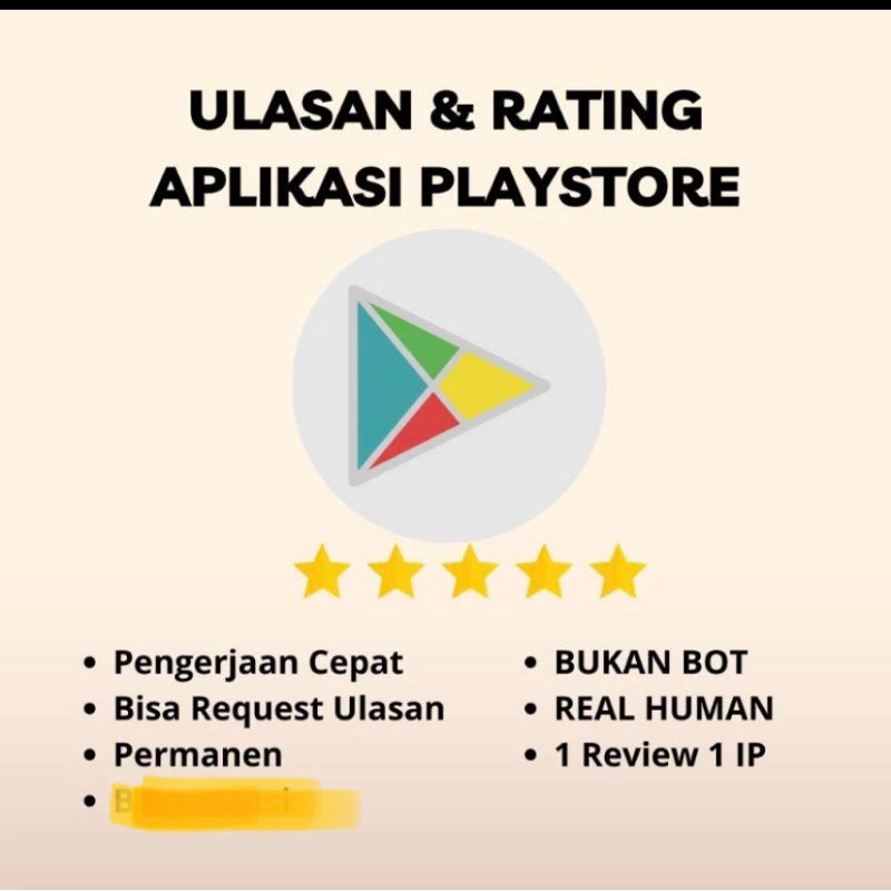 Jual BLM1 JASA DOWNLOAD & RATING/REVIEW/ULASAN APLIKASI PLAYSTORE | Shopee Indonesia
