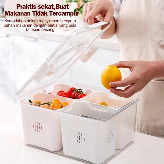 Jual Tempat Buah Sayur Saringan Serbaguna Kotak Penyimpanan Kulkas ...