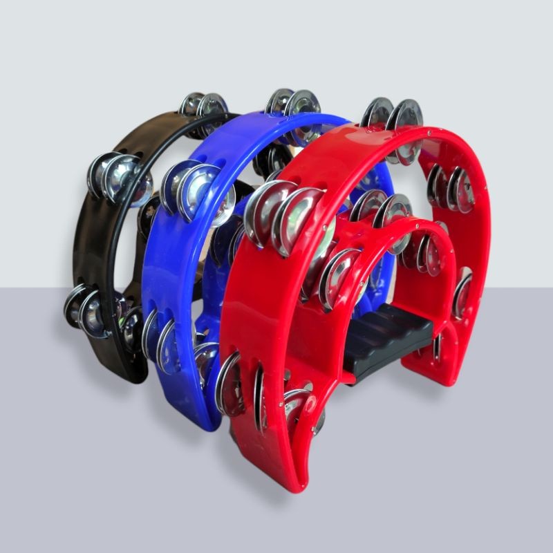 Jual Alat Musik Tamborin Tambourine Double Ring Kecrekan Tambourine ...