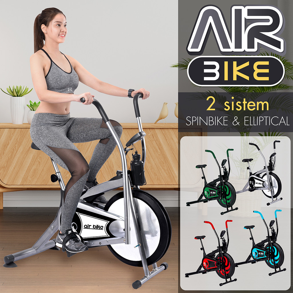 Jual HTD Sport Sepeda Statis Lipat Alat Olahraga Air Bike Cardio ...