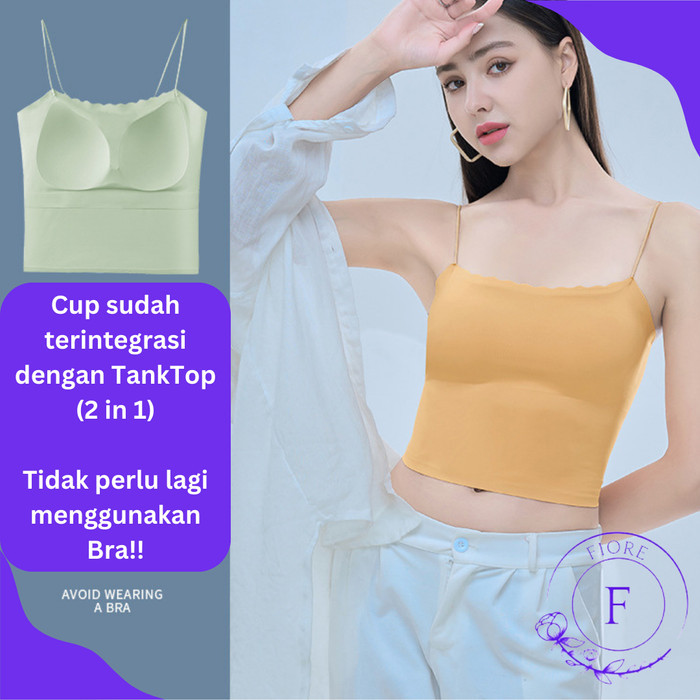 Jual Mini Tanktop Tanktop Push Up Bra Premium By Fiore Shopee Indonesia