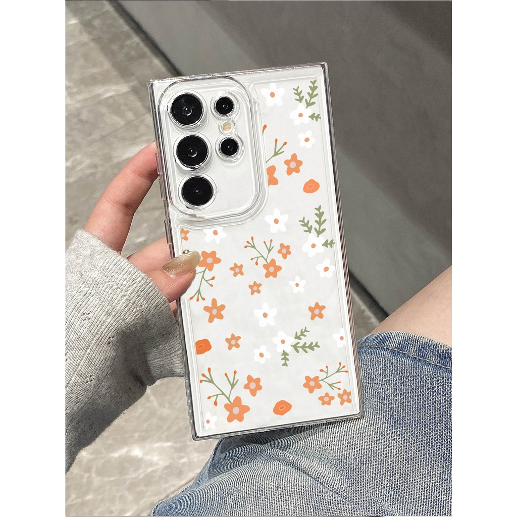 Jual Premium Transparan HP Soft aesthetic bunga luar negeri Case Samsung A06 A16 a55 a35 a15 a25 ...