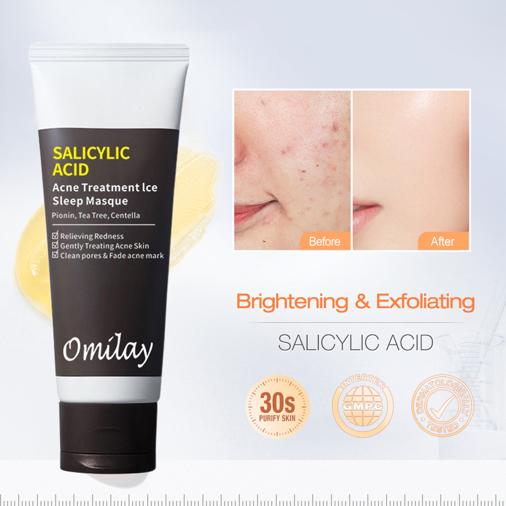 Jual Omilay Salicylic Acid Acne Treatment Ice Sleep Masque Acne Soothes ...