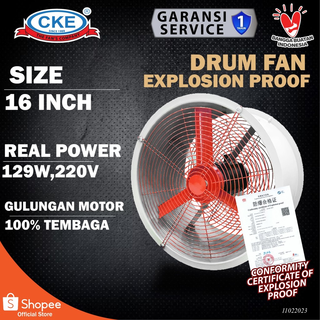 Jual Blower Explosion Proof Axial Fan 16 Inch 220v Bergaransi | Shopee ...