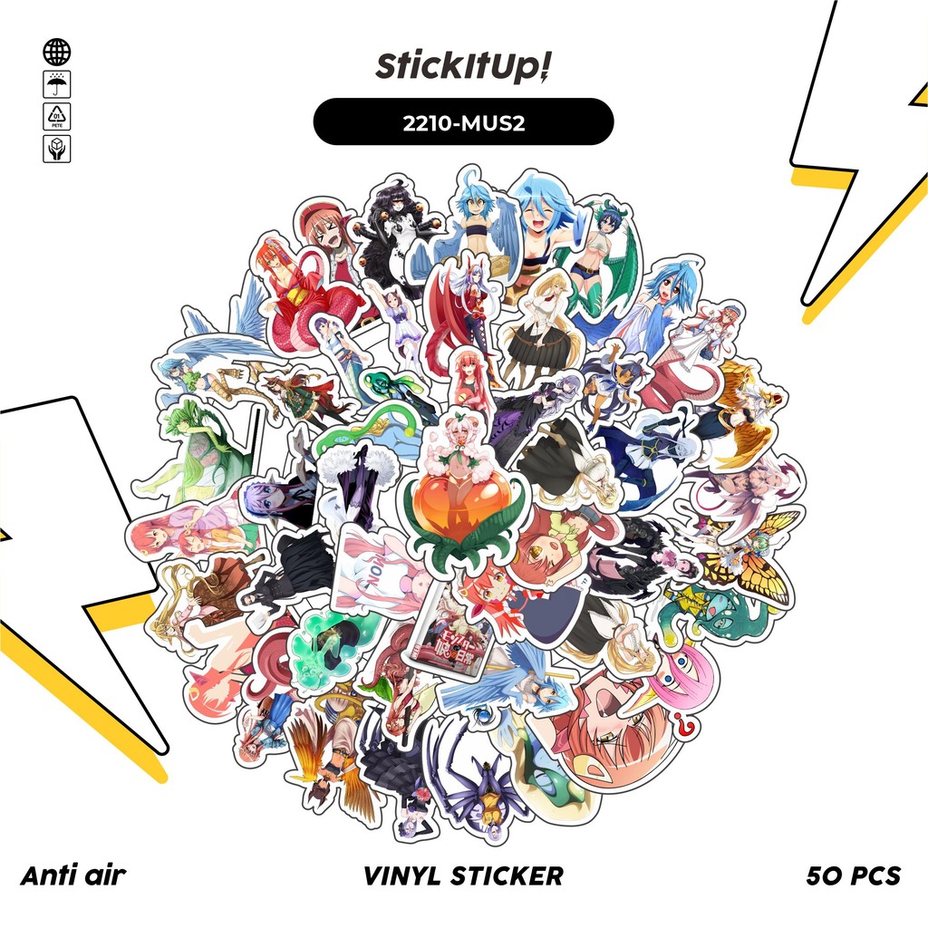Jual COD 50 Pcs Stiker Pack ANIME SERIES MONSTER MUSUME CHARACTER MIX ...
