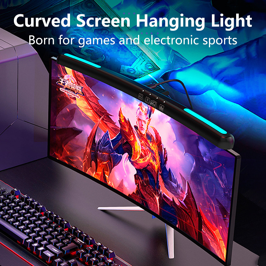 Jual LED Desk Lamp USB Screen Hanging Light Curved Screen Monitor Light ...
