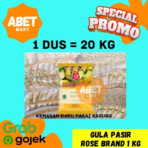 Jual Gula Rose Brand Kuning 1 Karung 20Kg - 20 Kg 20 Pcs Gula Pasir Dus ...