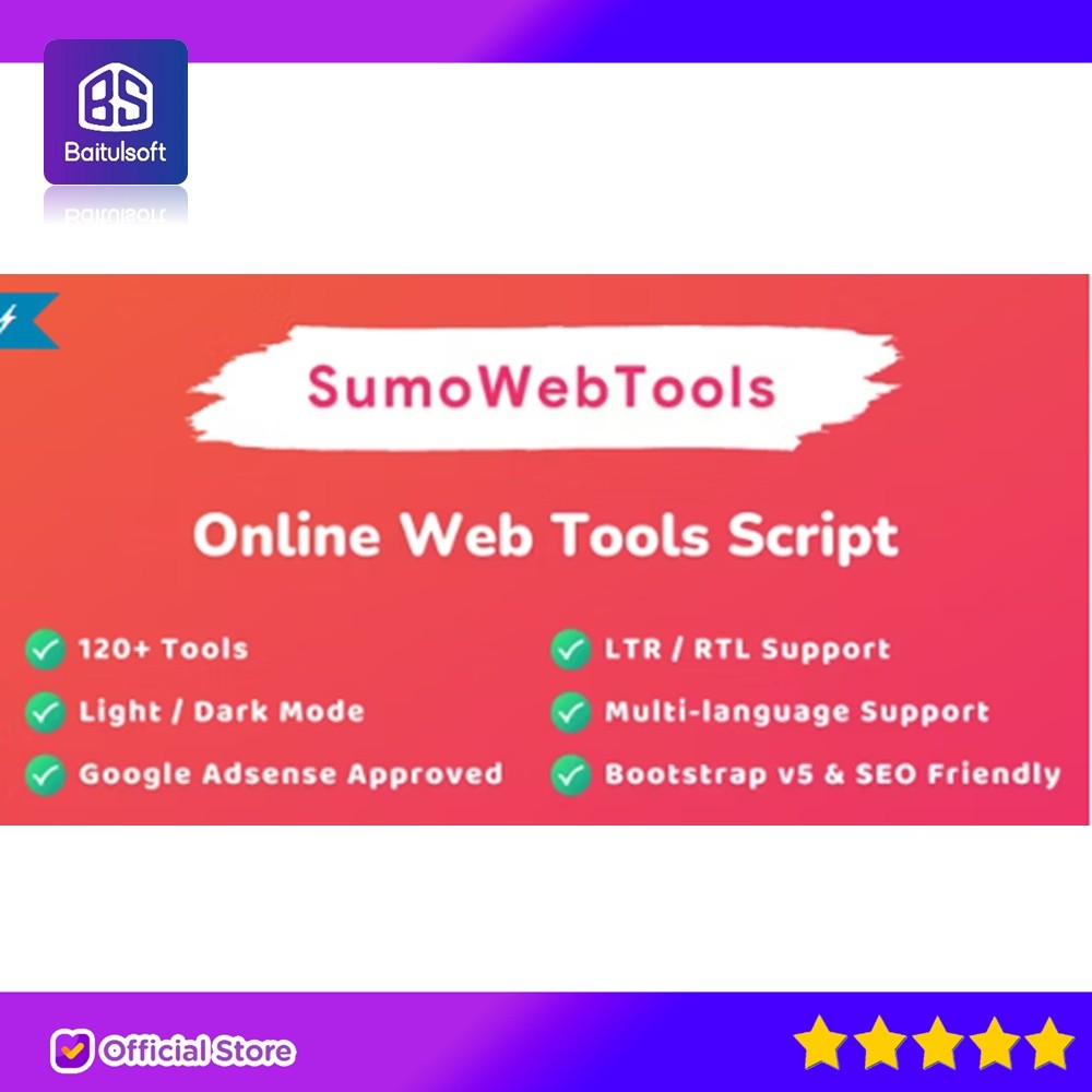 Jual SOURCE CODE APLIKASI SUMOWEBTOOLS - ONLINE WEB TOOLS SCRIPT | Shopee Indonesia