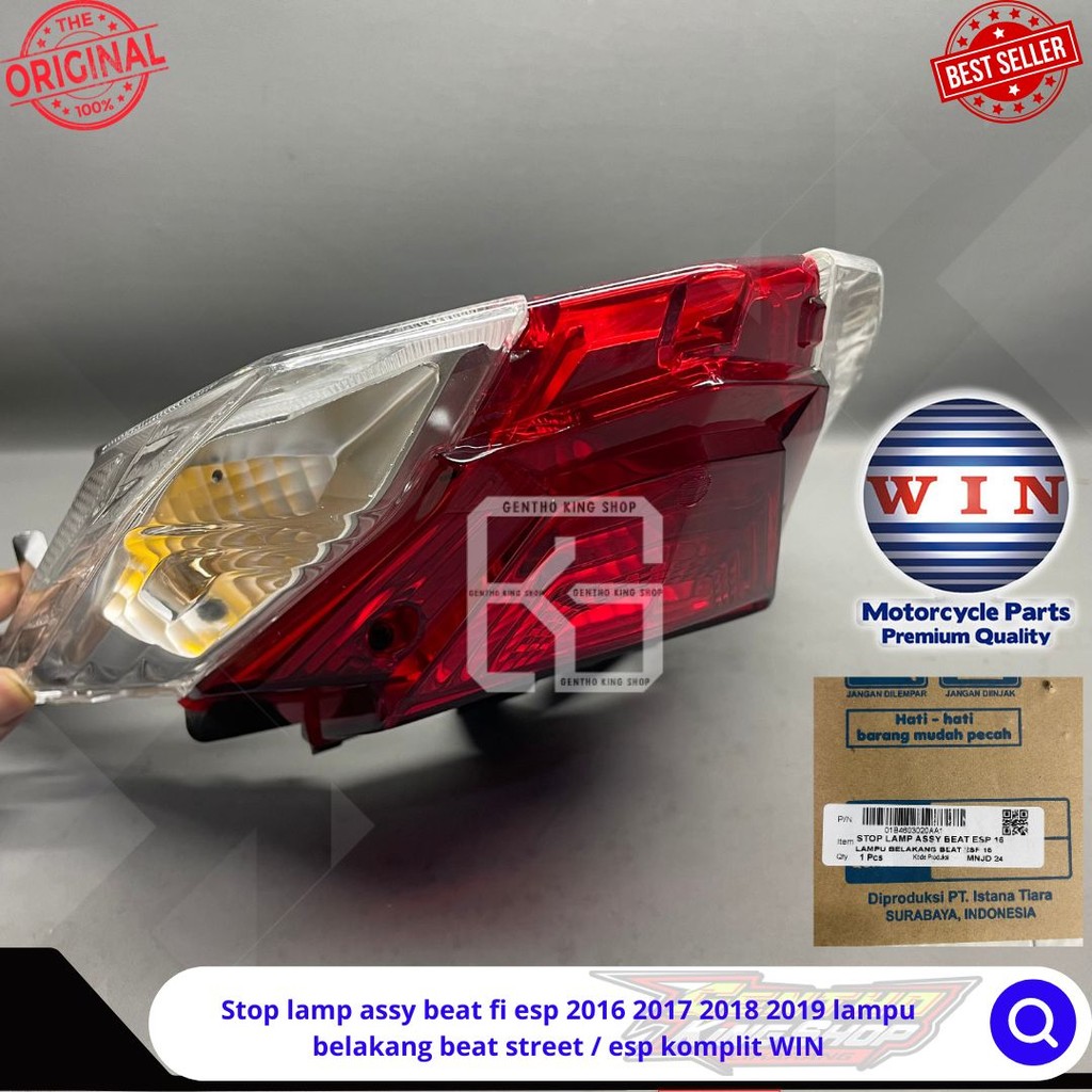 Jual Stop lamp assy beat fi esp 2016 2017 2018 2019 lampu belakang beat ...