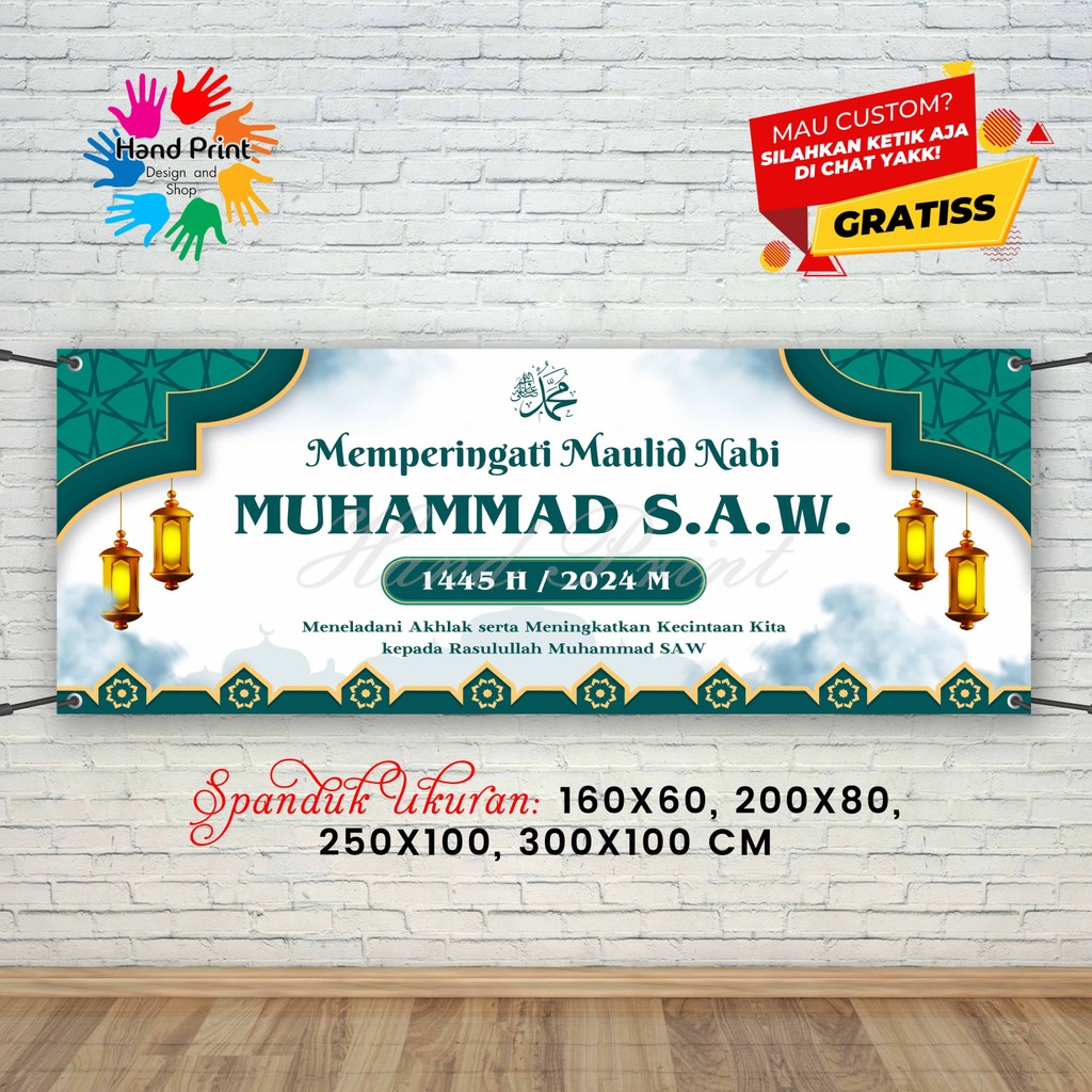 Jual Cetak Spanduk Banner Memperingati Maulid Nabi Muhammad Syukuran ...