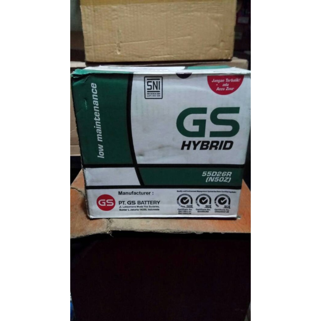 Jual JUAL Aki GS Hybrid N50Z 12V 60AH/Amper Astra Otoparts. BEST SELLER ...